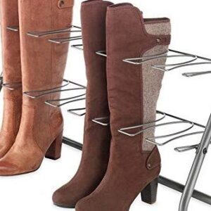 Whitmor 6905-5739 Gunmetal 4-Pair Boot Stand