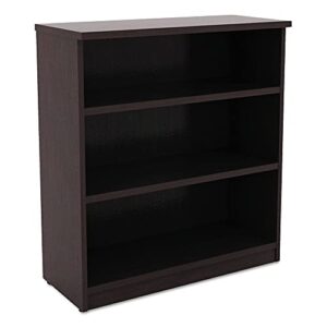 alera aleva634432es valencia series 31-3/4 in. x 14 in. x 39-3/8 in. three-shelf bookcase - espresso