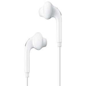 SAMSUNG (2 Pack) OEM Wired 3.5mm White Headset with Microphone, Volume Control, and Call Answer End Button [EO-EG920BW] for SAMSUNG Galaxy S6 Edge+ / S5, Galaxy Note 5/4 / Edge (Bulk Packaging)