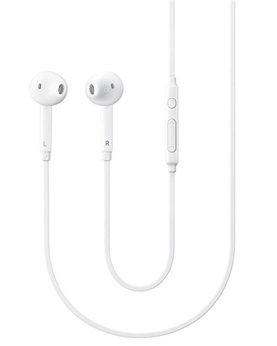 SAMSUNG (2 Pack) OEM Wired 3.5mm White Headset with Microphone, Volume Control, and Call Answer End Button [EO-EG920BW] for SAMSUNG Galaxy S6 Edge+ / S5, Galaxy Note 5/4 / Edge (Bulk Packaging)