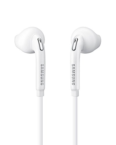 SAMSUNG (2 Pack) OEM Wired 3.5mm White Headset with Microphone, Volume Control, and Call Answer End Button [EO-EG920BW] for SAMSUNG Galaxy S6 Edge+ / S5, Galaxy Note 5/4 / Edge (Bulk Packaging)