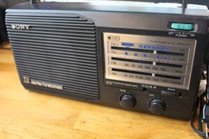 vintage sony 4 band radio am fm tv weather model: icf-34