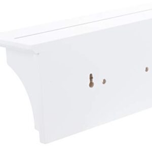 Kiera Grace 1-tier Kieragrace Traditional Floating-Shelves, 24 x 4.5 x 5.5 inches, White