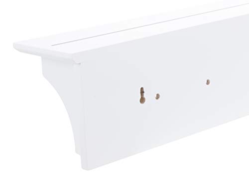 Kiera Grace 1-tier Kieragrace Traditional Floating-Shelves, 24 x 4.5 x 5.5 inches, White