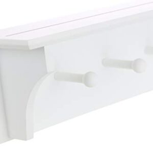 Kiera Grace 1-tier Kieragrace Traditional Floating-Shelves, 24 x 4.5 x 5.5 inches, White