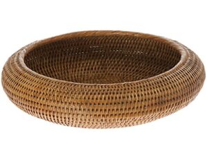 kouboo la jolla rattan fruit bowl, honey brown