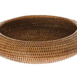 KOUBOO La Jolla Rattan Fruit Bowl, Honey Brown