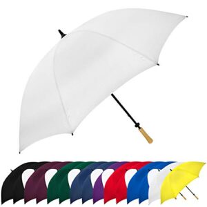 strombergbrand hole in one golf umbrella white large golf umbrella for men and women, golf umbrellas for rain - 2 person umbrella windproof, golf umbrella with compact closed design