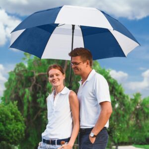 STROMBERGBRAND UMBRELLAS The Vented Tornado 64" Windproof Waterproof PGA Professional Quality Ultimate Portable Golfers Auto Open Golf Umbrella for Men and Women, Navy Blue/White, One Size