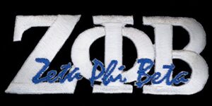 zeta phi beta sorority 3 "w white sphinx signature emblem patch