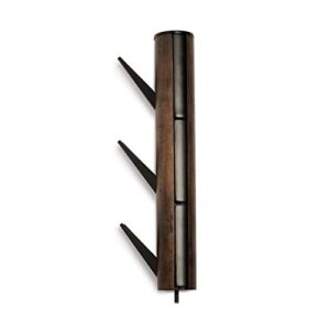 Umbra Flapper Coat Rack, Clothing Hanger, Umbrella Holder, and Hat Organizer, for Entryway, W400×D400×H1650mm, Walnut