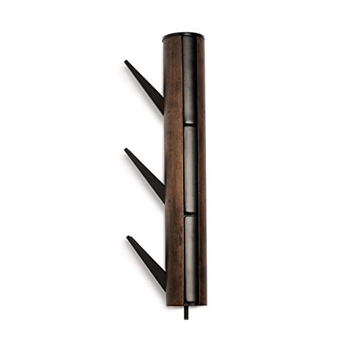 Umbra Flapper Coat Rack, Clothing Hanger, Umbrella Holder, and Hat Organizer, for Entryway, W400×D400×H1650mm, Walnut