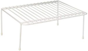 home basics heavy weight kitchen helper shelf, small, white