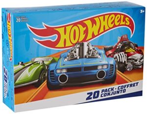 hot wheels set of 20 toy cars & trucks in 1:64 scale, collectible vehicles (styles may vary)