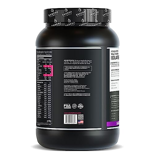 SASCHA FITNESS Hydrolyzed Whey Protein Isolate,100% Grass-Fed (2 Pound,Chocolate)