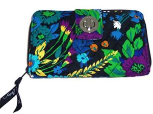 vera bradley turnlock wallet (midnight blues)