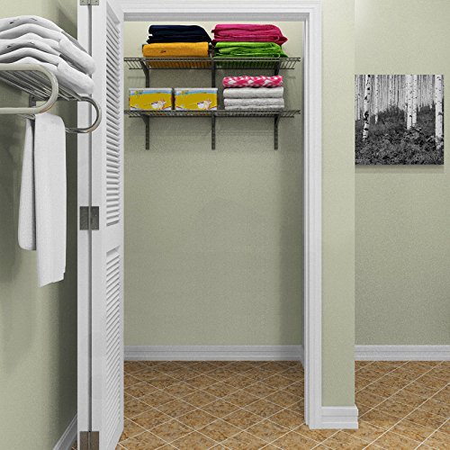 ClosetMaid ShelfTrack 4-Shelf Nickel Wire Shelving Unit