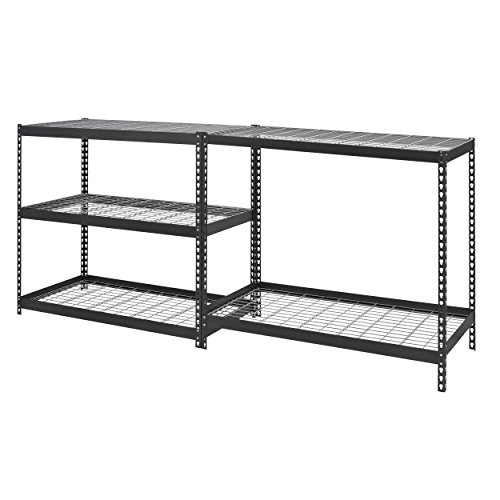 Edsal MROP3618W5B Steel Storage Rack, 5 Adjustable Shelves, 5000 lb. Capacity, 72" Height x 36" Width x 18" Depth, Black