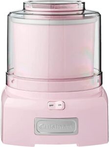 cuisinart ice-21pk frozen yogurt - ice cream & sorbet maker, pink, 1.5 quart