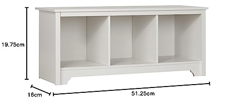 South Shore Vito Cubby Storage Bench, Pure White