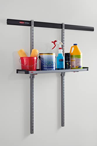 Rubbermaid FastTrack Rail Large Shelf Organization System, Holds up to 50 Pounds, Ideal for Cleaning Products, Garden Supplies, Laundry Products