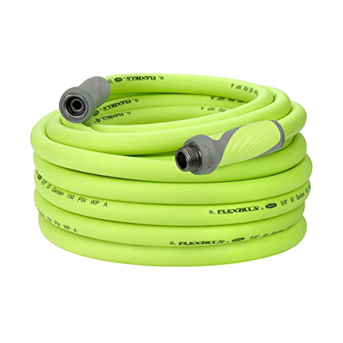 Flexzilla Garden Hose with SwivelGrip, 5/8 in. x 75 ft., Heavy Duty, Lightweight, Drinking Water Safe, ZillaGreen - HFZG575YWS-E