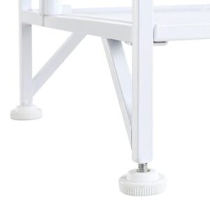 Convenience Concepts Xtra Storage 3 Tier Folding Metal Corner Shelf, White