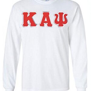 Kappa Alpha Psi Fraternity Greek Lettered Long-Sleeve T-Shirt Medium White