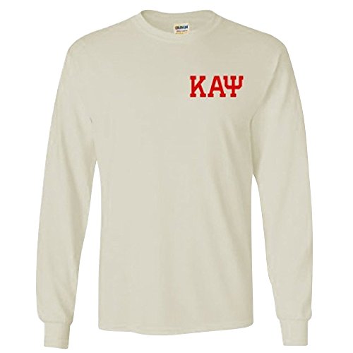 Kappa Alpha Psi World Famous Crest Long Sleeve T-Shirt Large Cream