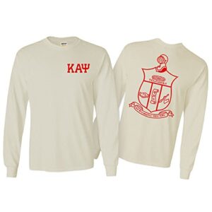 Kappa Alpha Psi World Famous Crest Long Sleeve T-Shirt Large Cream