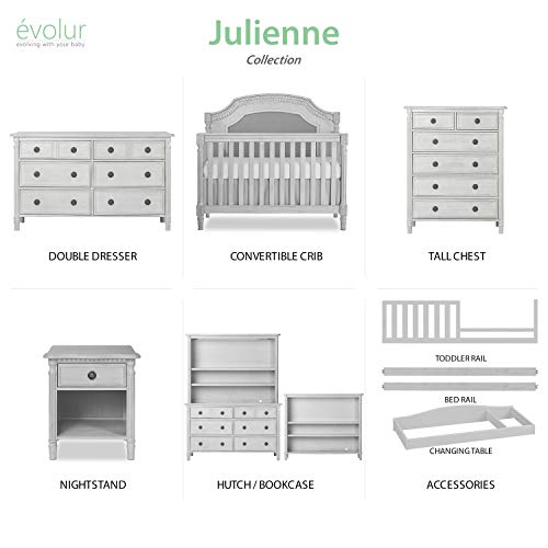 Evolur Julienne 6 Double Dresser, Antique Grey Mist , 54x20.30x33 Inch (Pack of 1)