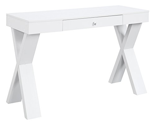 Convenience Concepts Newport 1 Drawer Desk, White