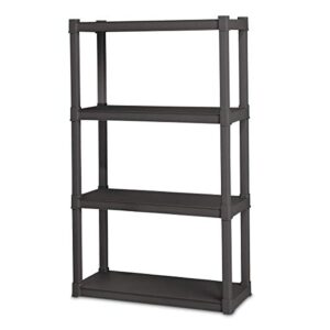 sterilite 01643v01 4 shelf unit, flat gray shelves & legs, 1-pack