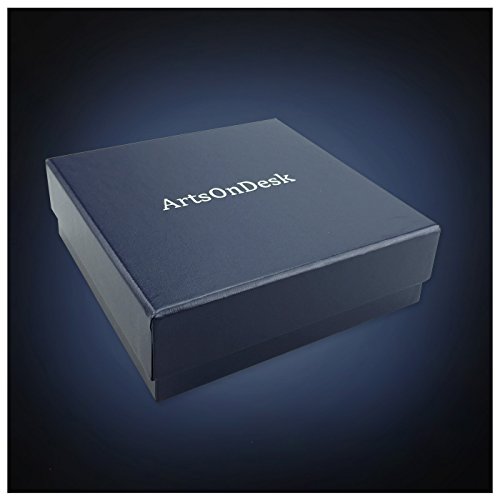 ArtsOnDesk Modern Art Note Holder Dispenser - St209 Stainless Steel Satin Finish Desktop Office Supply Pad Desk Accessory Organizer Memo Note Dispenser Holiday Christmas Gift.