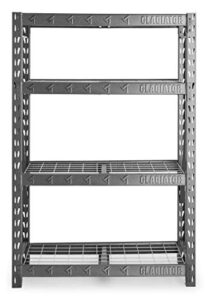 48" wide heavy duty rack with four 18" deep shelves