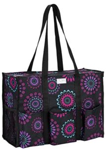 pursetti utility tote (medium, purple circle)