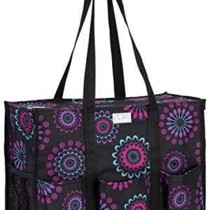 Pursetti Utility Tote (Medium, Purple Circle)