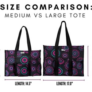 Pursetti Utility Tote (Medium, Purple Circle)