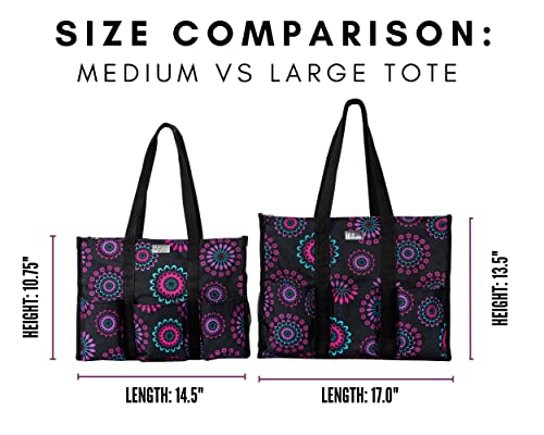 Pursetti Utility Tote (Medium, Purple Circle)