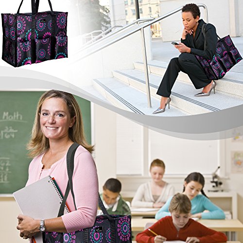 Pursetti Utility Tote (Medium, Purple Circle)