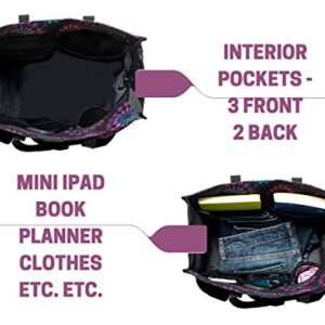 Pursetti Utility Tote (Medium, Purple Circle)