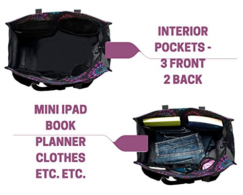 Pursetti Utility Tote (Medium, Purple Circle)