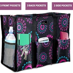 Pursetti Utility Tote (Medium, Purple Circle)