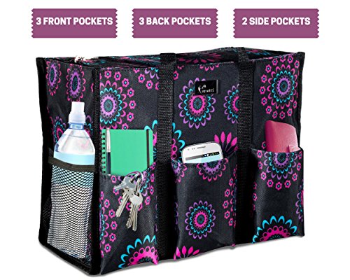 Pursetti Utility Tote (Medium, Purple Circle)