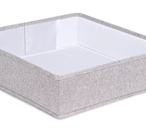 Internet's Best Small Collapsible Under the Bed Storage Bin - Small Square - 14.5 x 14.5 - Short Closet Shelf Open Storage - Rigid Frame Canvas Container