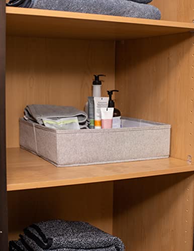 Internet's Best Small Collapsible Under the Bed Storage Bin - Small Square - 14.5 x 14.5 - Short Closet Shelf Open Storage - Rigid Frame Canvas Container