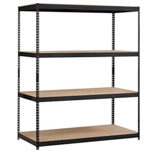 Lorell Archival Shelving Storage Rack, 84" x 69" x 33", Black