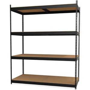 Lorell Archival Shelving Storage Rack, 84" x 69" x 33", Black