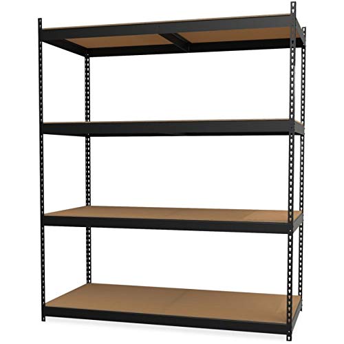 Lorell Archival Shelving Storage Rack, 84" x 69" x 33", Black