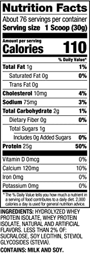 Dymatize ISO100 Hydrolyzed Protein Powder, 100% Whey Isolate Protein, 25g of Protein, 5.5g BCAAs, Gluten Free, Fast Absorbing, Easy Digesting, Strawberry, 5 Pound